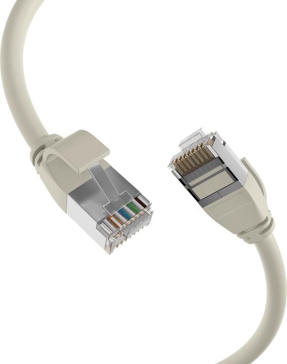 EFB Elektronik Câble patch RJ45 U/FTP, Cat.6A, câble brut TPE 4,0mm ultraflex, 0,15m, gris ...