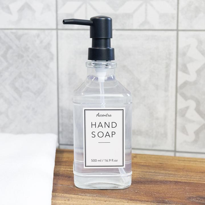 Accentra Handseife für Männer HAND SOAP in Glas Pumpspender transparent ...