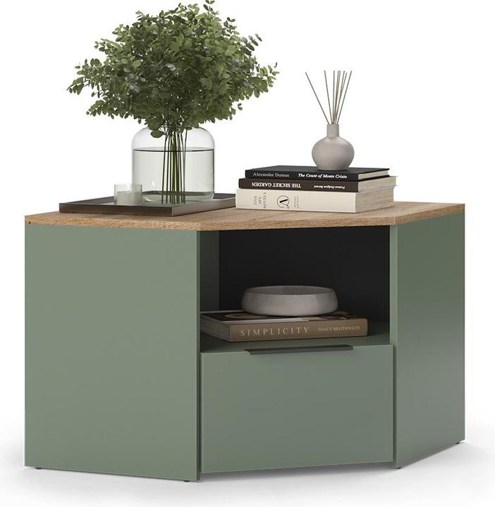Vichy Lowboard Wido, Grün/Sonoma, 68 x 50 cm - kaufen bei Galaxus