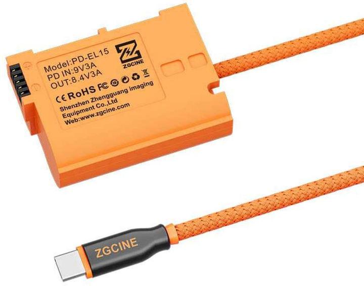 ZGCine USB-C To EL15 Dummy Battery Cable (PD-EL15)