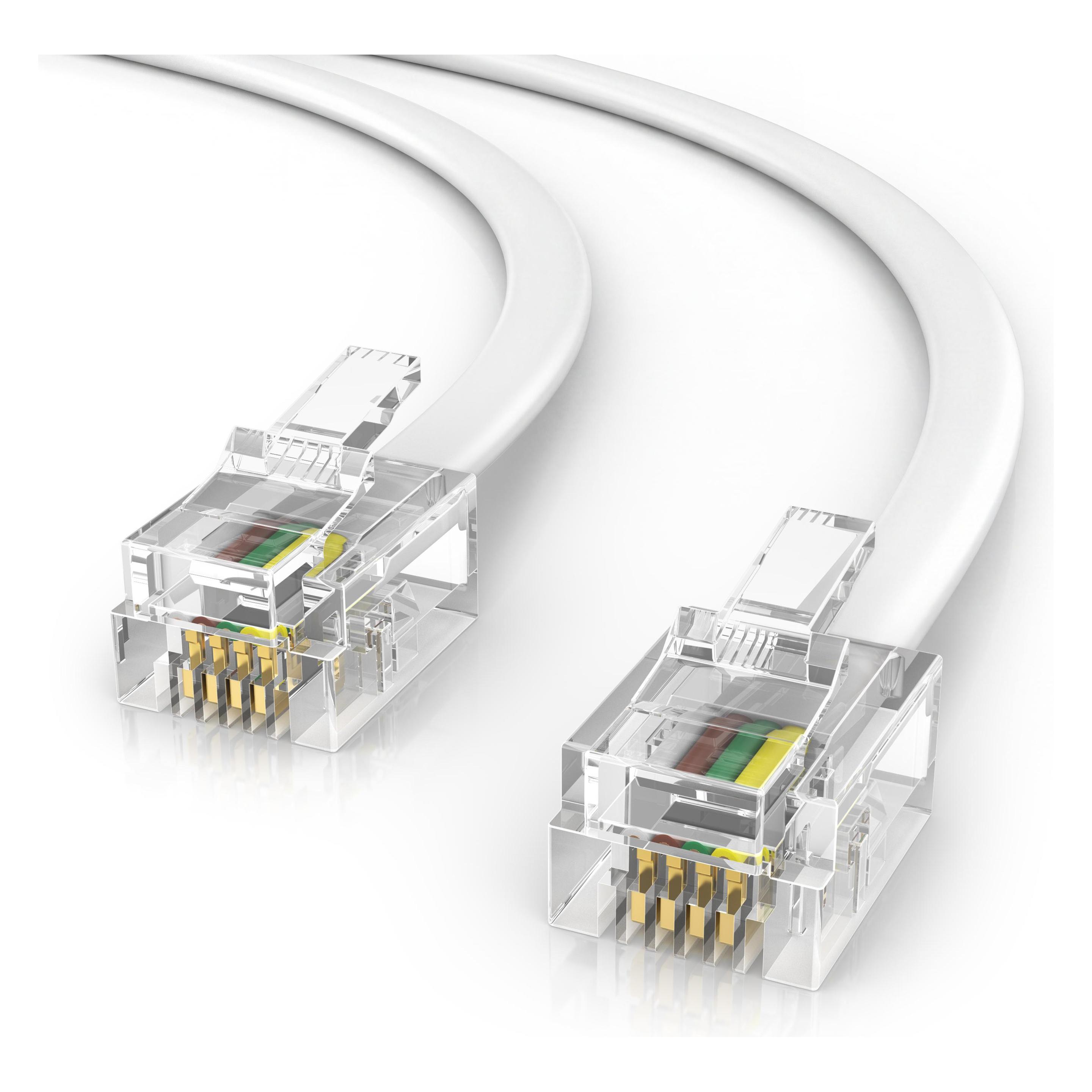 CSL Telefonkabel RJ11 zu RJ 11, Telefonkabel, Router zu Telefon Fax ...