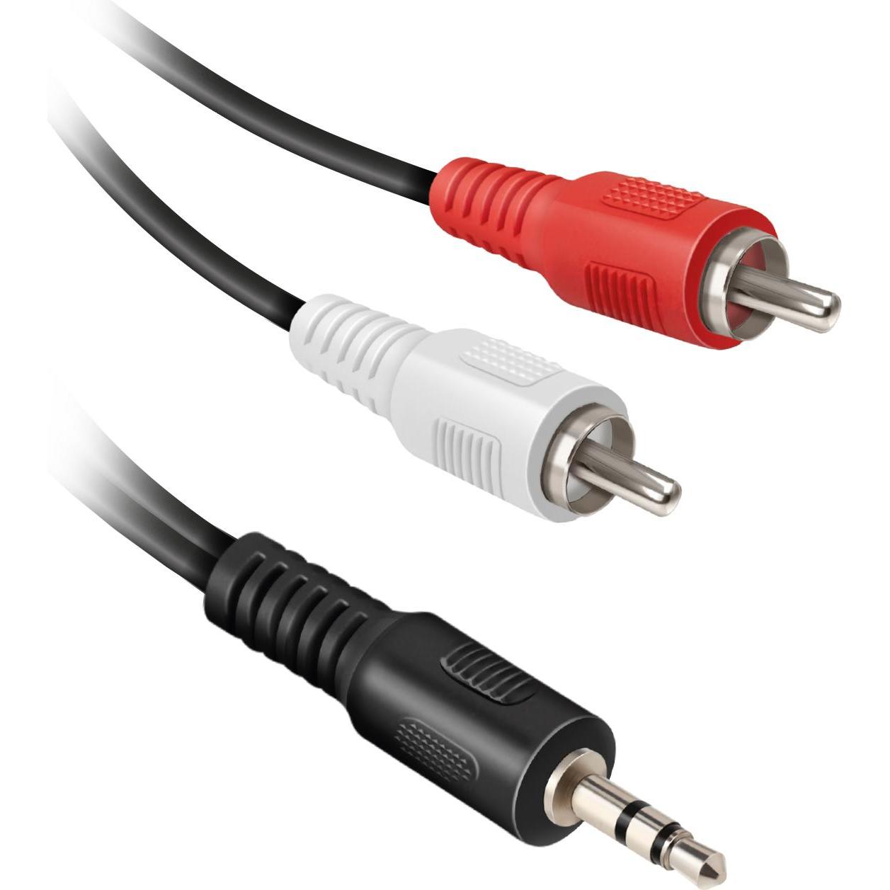 Ekon Audio cable with a 3.5mm jack and two male RCA connectors - Galaxus