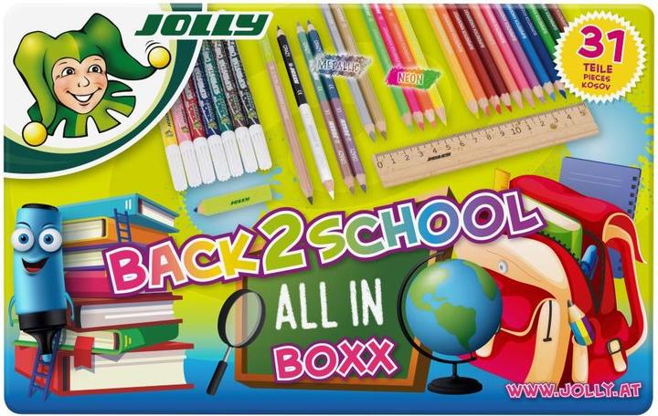 Jolly Back to School Box school starter set with 31 pieces incl ...