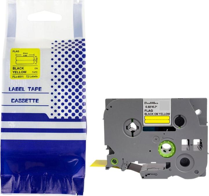 Hermex Alternatives Etikettenband zu Brother FLe-6511 Beschriftungsband ...