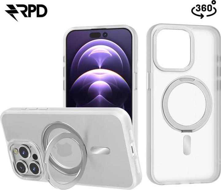 RPD Apple Phone 16e - 360 Grad Magsafe Stand Etui silber