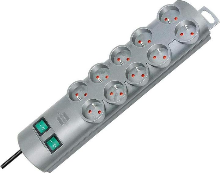 Brennenstuhl Socket strip Primera-Line 10 sockets 2 m silver (1441030000)