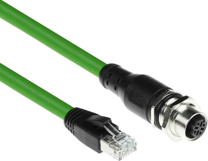 ACT Industrial 3.00 meters Sensor cable M12D 4-pin female chassis to ...