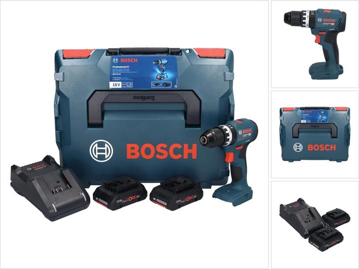 Bosch Professional Bosch GSB 18V-45 Akku Schlagbohrschrauber 18 V 45 Nm Brushless + 2x ProCORE ...