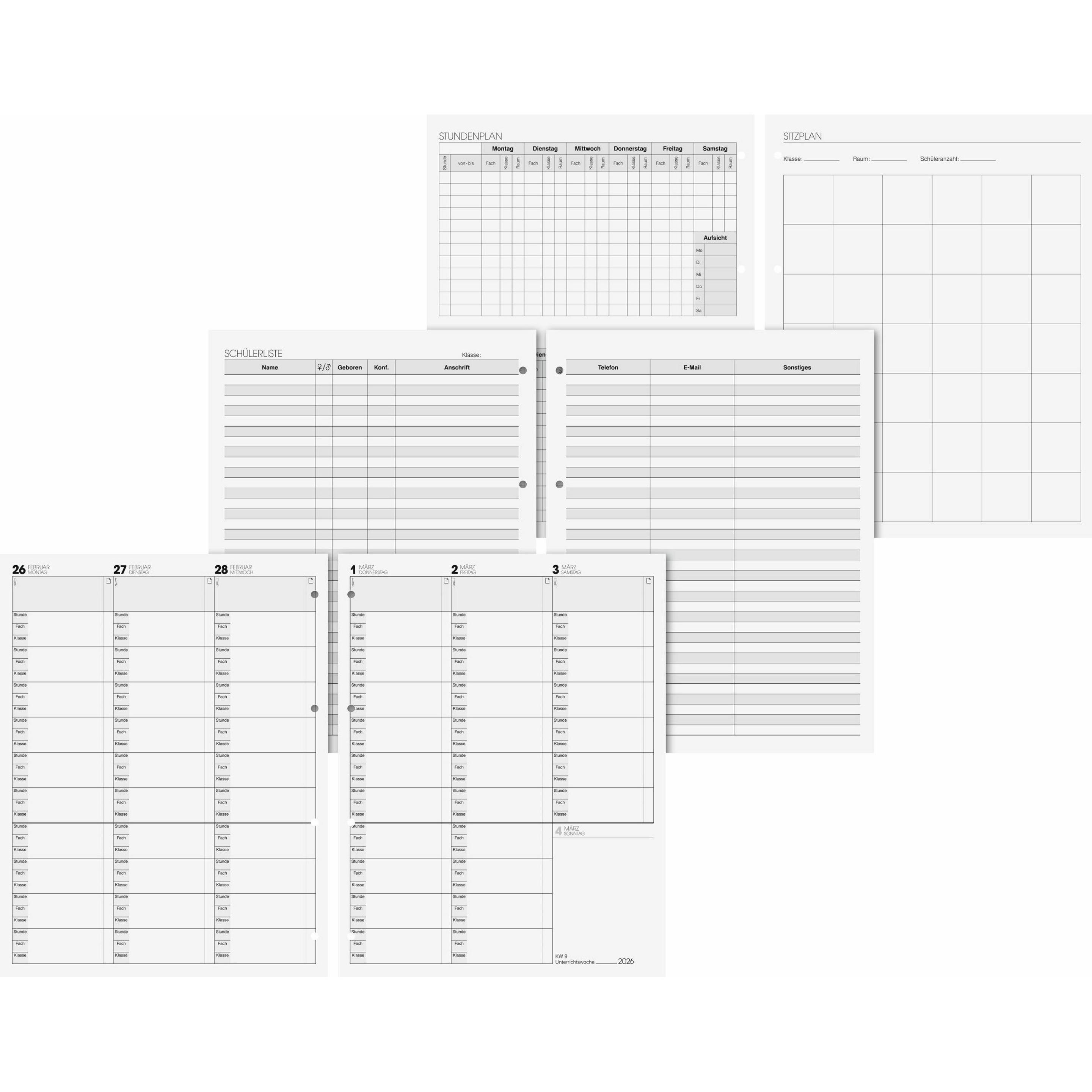 Baier & Schneider Lehrerkalender Überformat A4 Ersatzkalendarium 2025/ ...