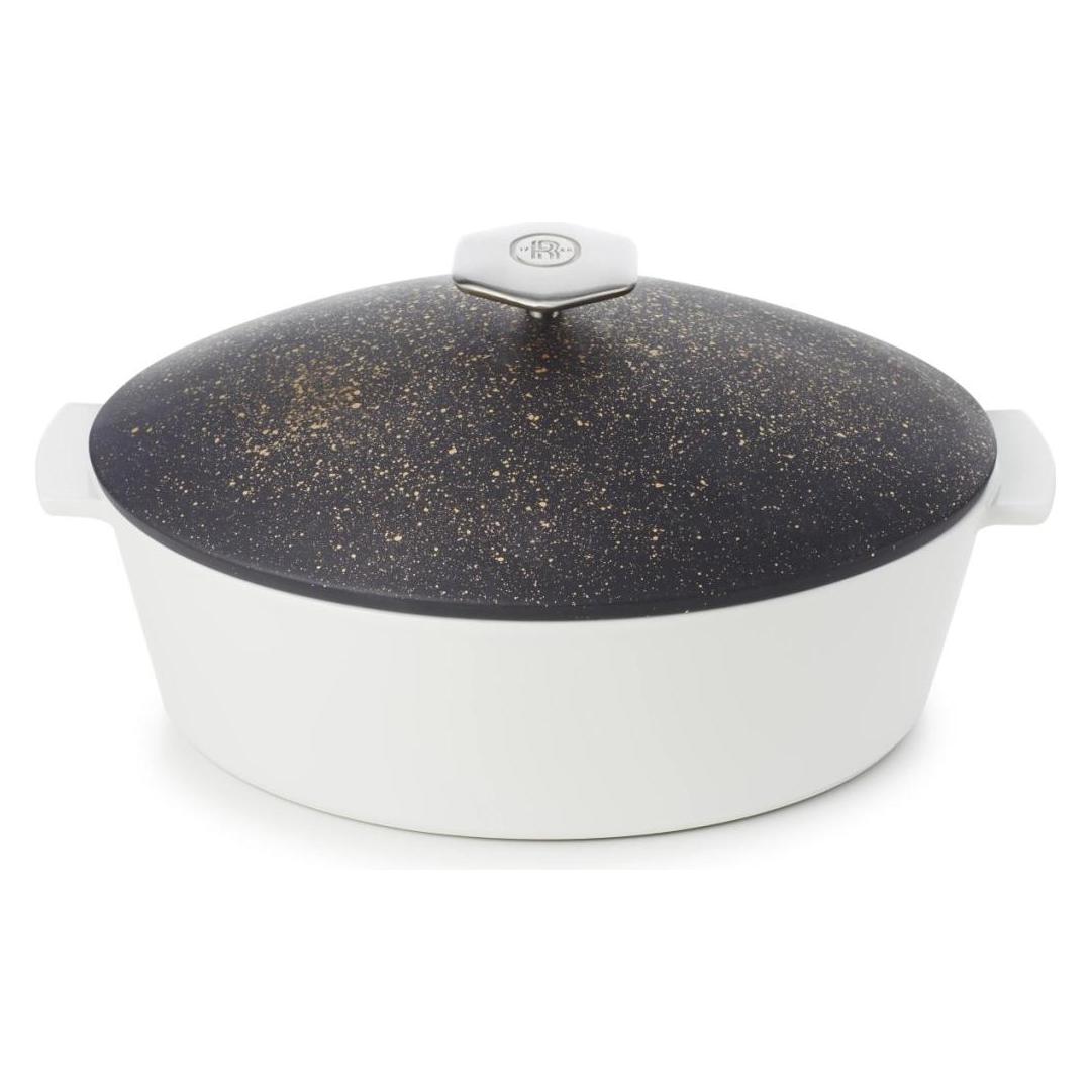 Revol Révolution 2 Cocotte mit Deckel oval, grau, silber, Inhalt: 3,5 ...