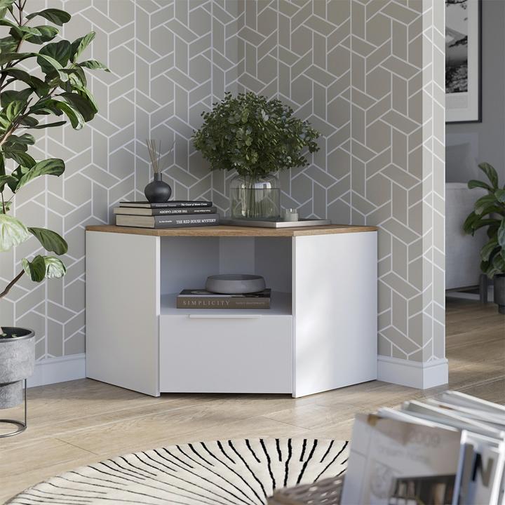 Vichy Lowboard Wido, Weiss/Sonoma, 68 x 50 cm - kaufen bei Galaxus