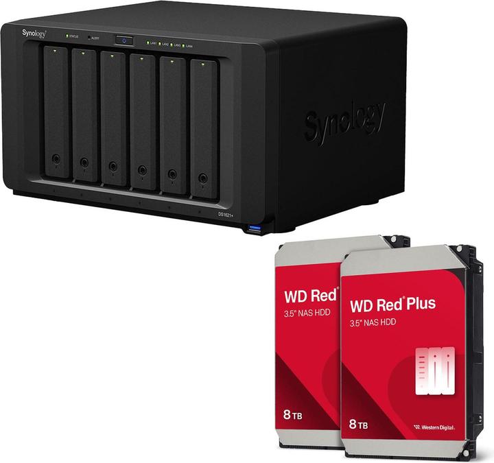 Synology DiskStation DS1621+ 6-bay NAS server empty enclosure + 16TB WD ...