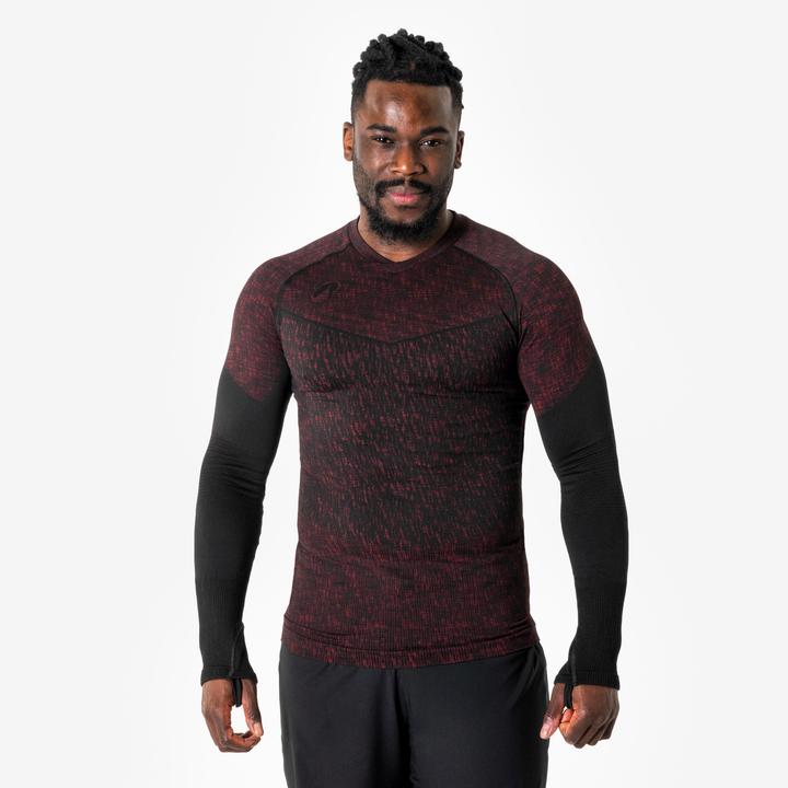 Kipsta Adult Long-Sleeved Thermal Base Layer Top Keepdry - Space Dye