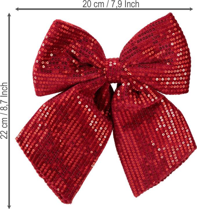 Viana Dekoschleife Samt mit Pailletten für weihnachtliche Akzente 2er ...