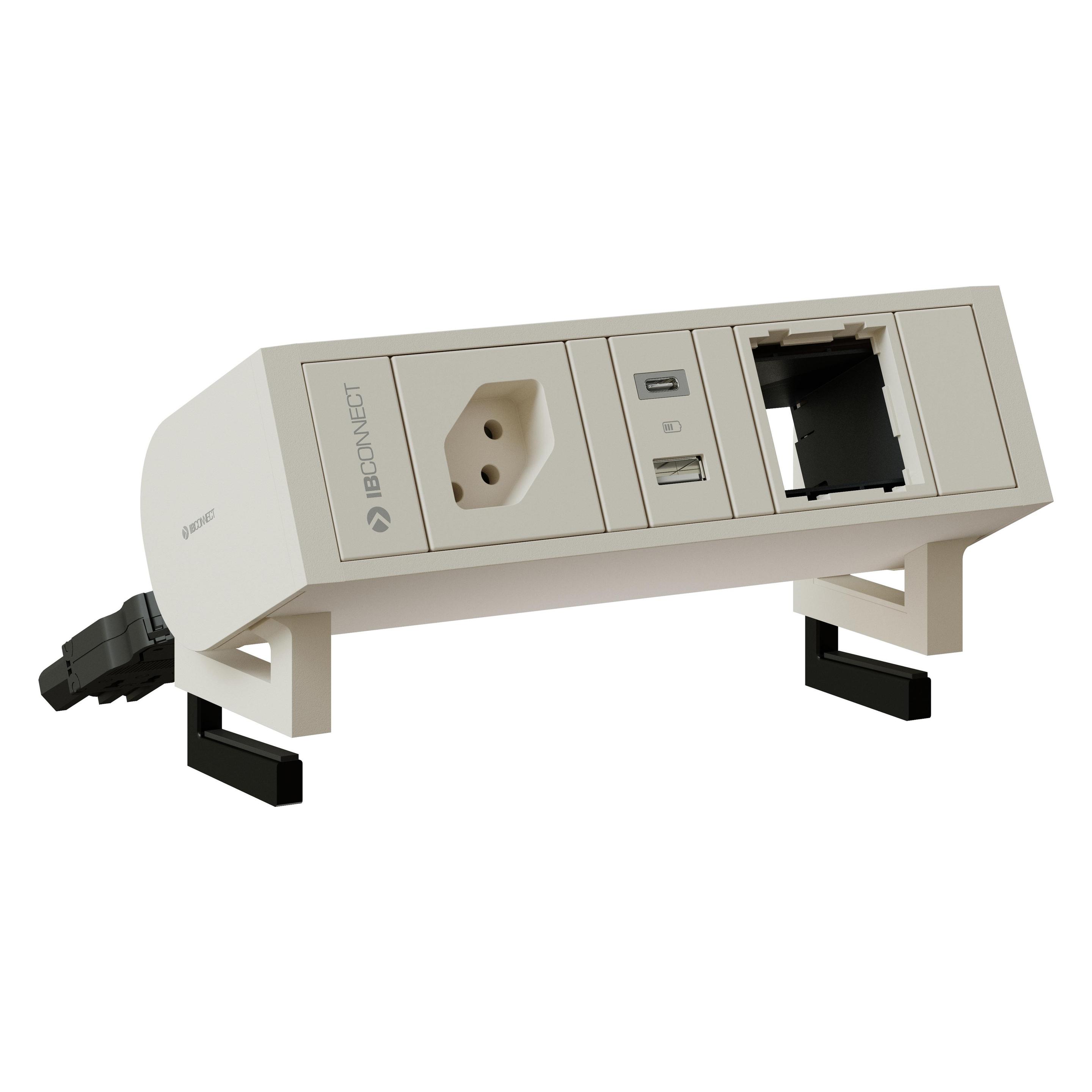 IB Connect Ciabatta elettrica SUPRA bianca 1x tipo 13 1x USB-A/C 1x ...