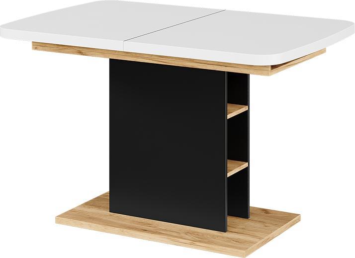 Vichy Dining table Fenaro, White/Black/Goldkraft Oak/Black/gold oak ...