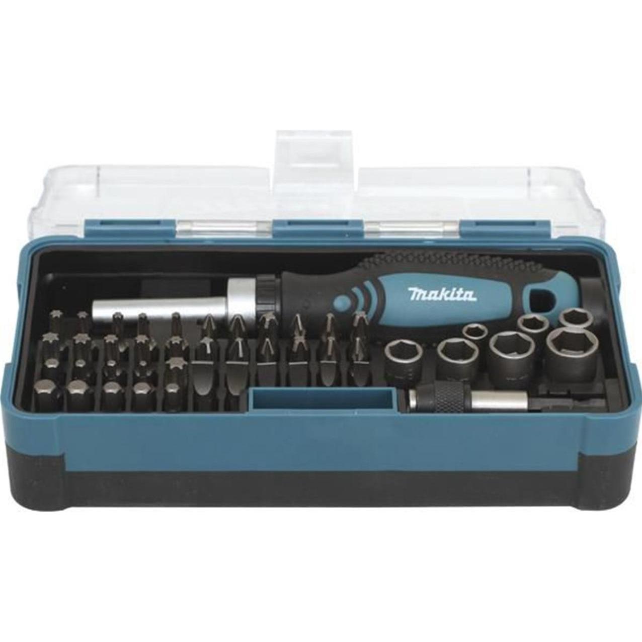 Makita Ratschen und Bit-Set (Innensechsrund TX M10, Innensechsrund TX M15, Kreuz Phillips PH M1 ...