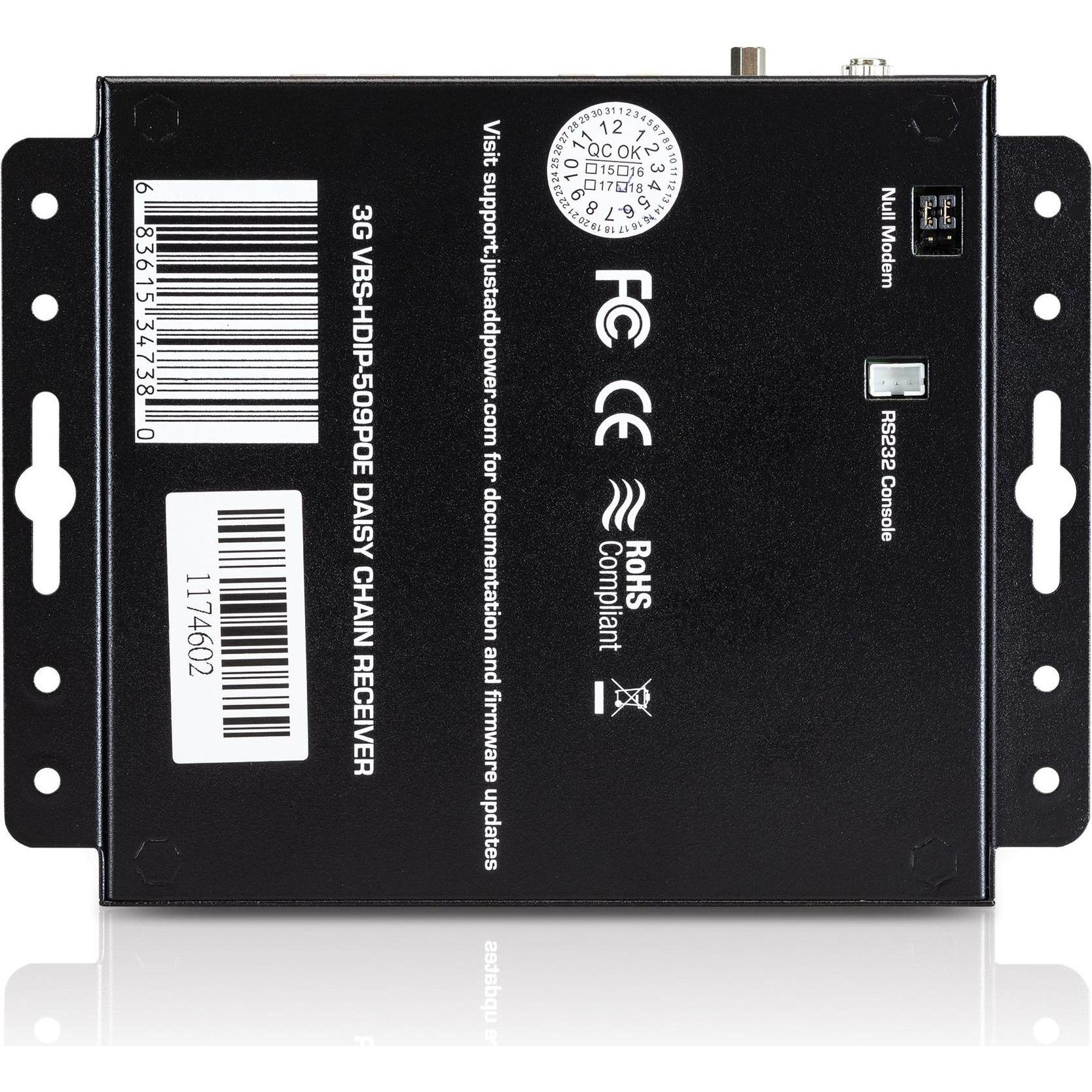 Just Add Power IP Receiver VBS-HDIP-509POE HDMI, PoE, Daisy-Chain, 4K ...