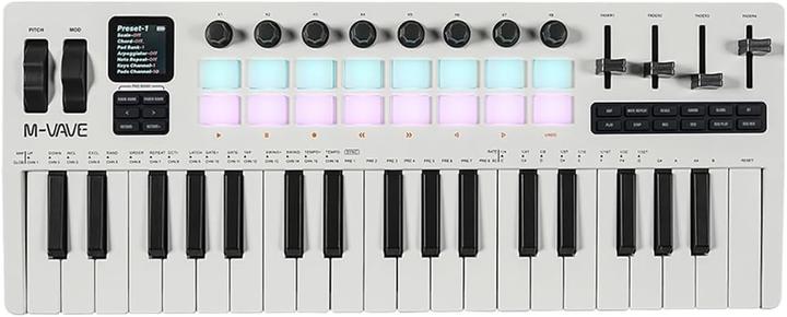 M-Vave Tastiera MIDI Bluetooth SMK37 Pro con Sintetizzatore FM ...