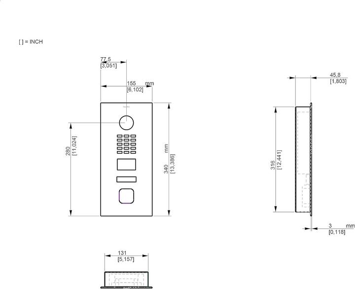 Ekey D2101V Intercom with Fingerprint Scanner - buy at Galaxus