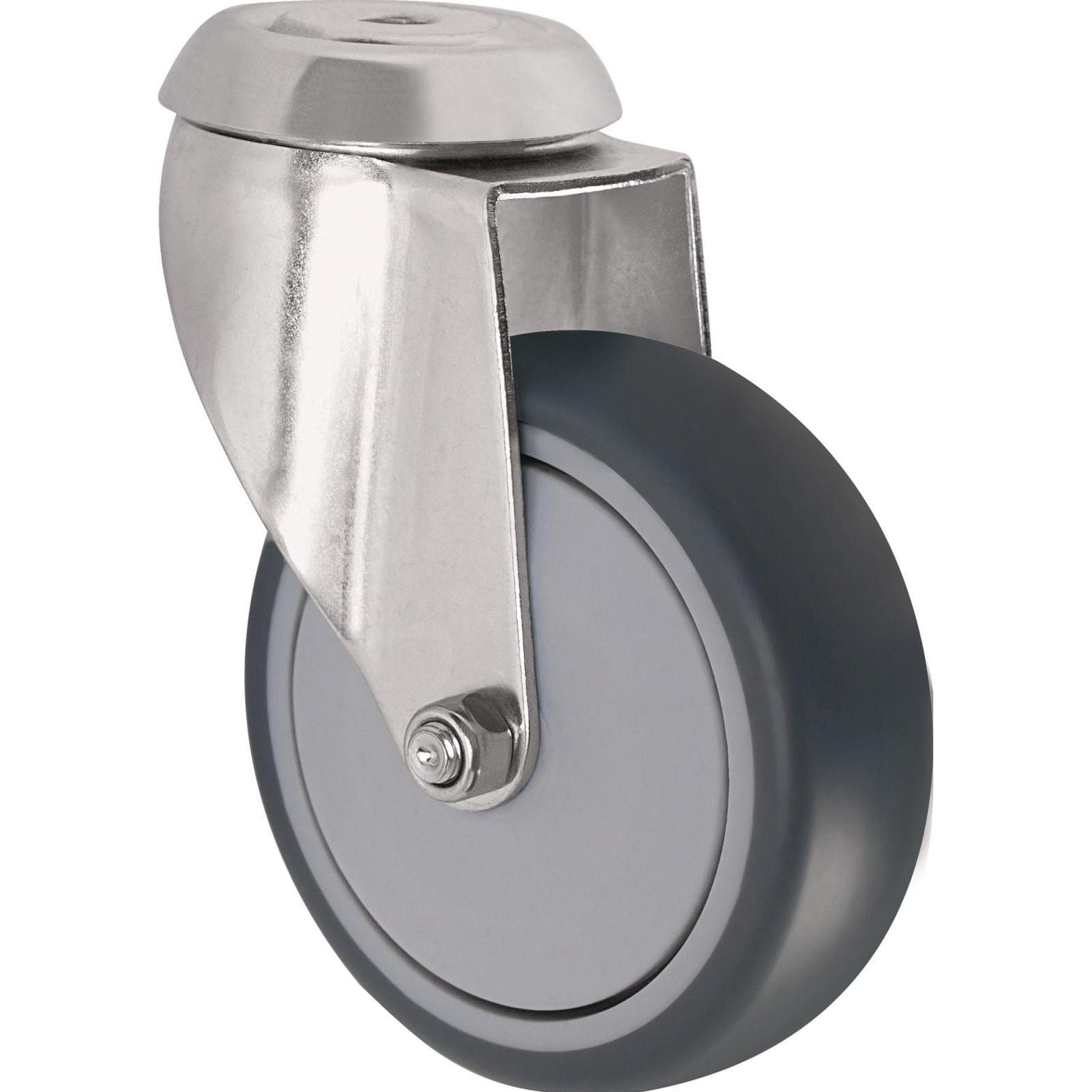 Tecwerk Swivel castor wheel dm 100 mm load cap. 100 kg with bolt hole ...