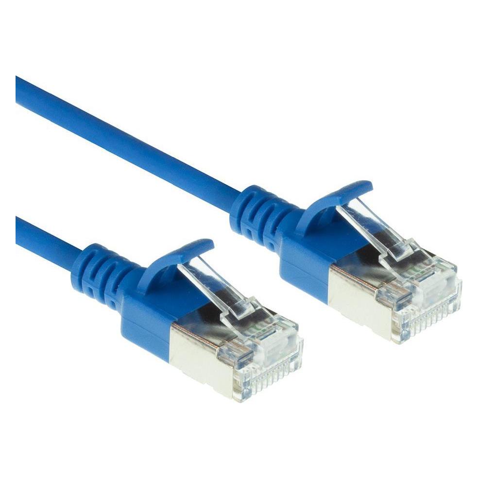 ACT Blue 5 meter LSZH U/FTP CAT6A datacenter slimline patch cable ...