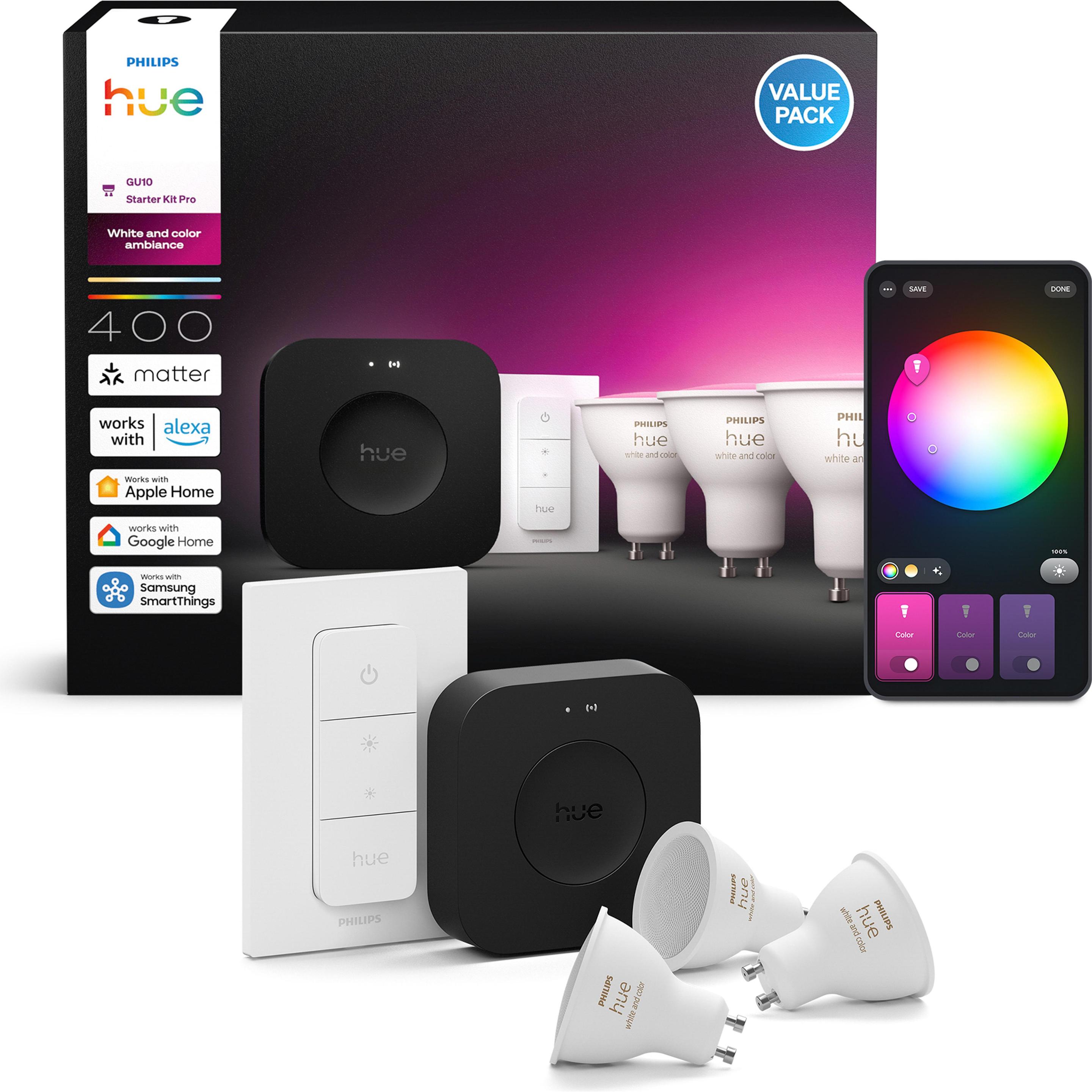 Philips Hue Starter Kit Bridge Pro + LED White & Color Ambiance - Digitec