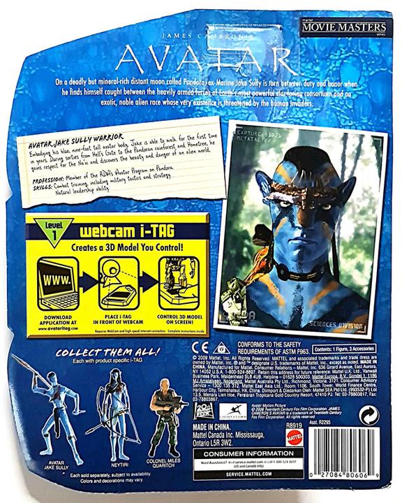 Mattel James Cameron's Avatar Actionfigur Movie Masters - Avatar Jake ...