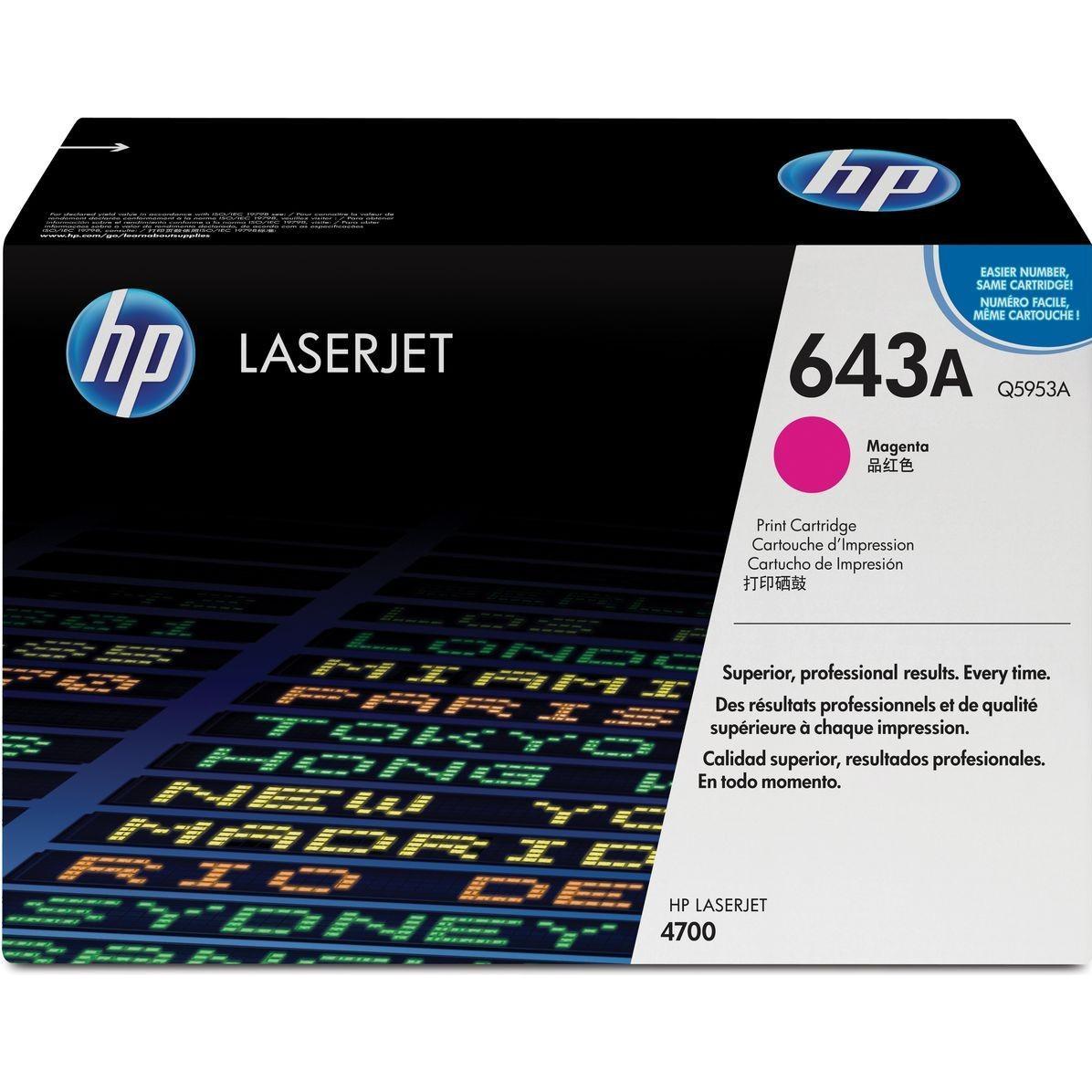 HP 643A Magenta Original LaserJet toner cartridge, 10000 pages, magenta ...