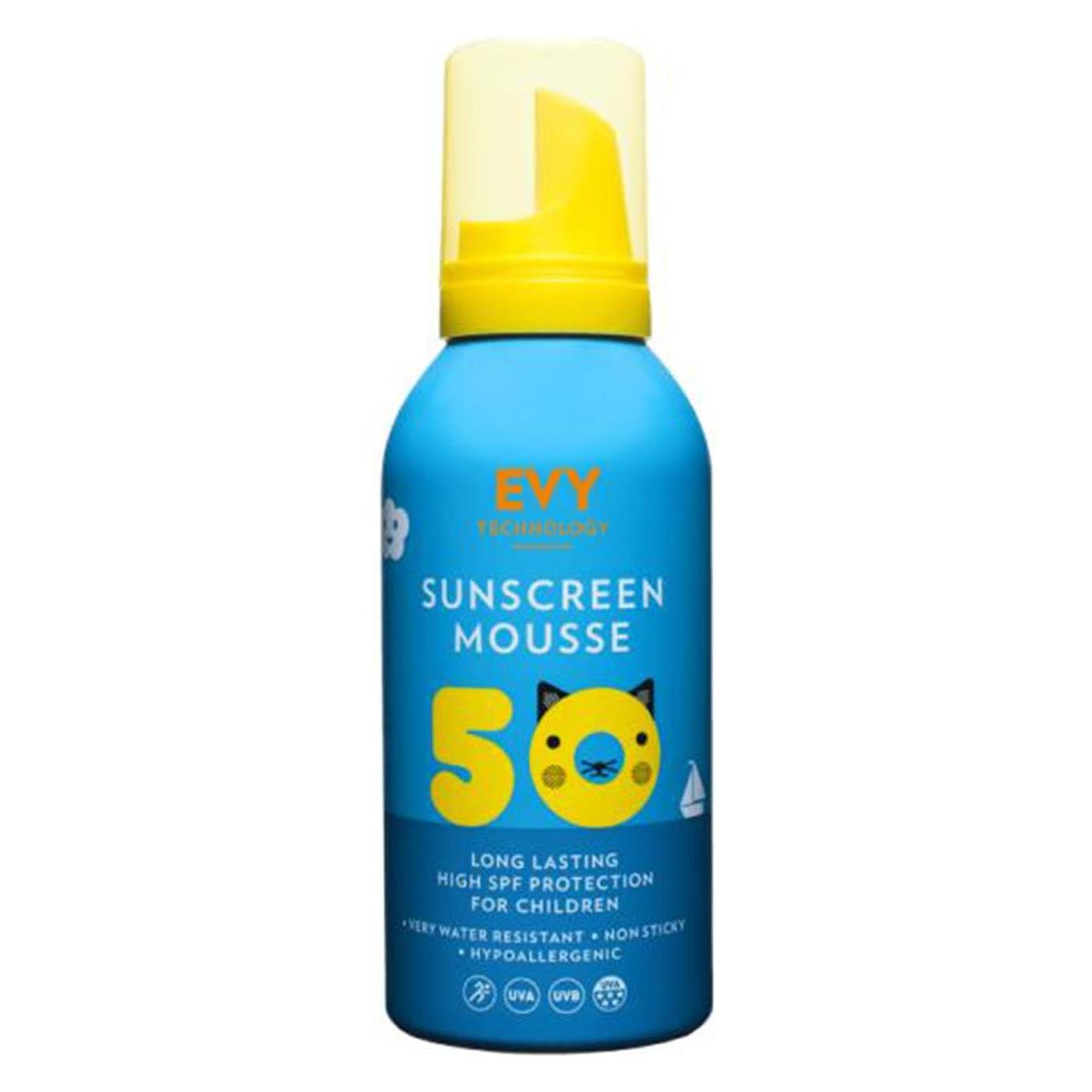Evy Babies and Kids Sunscreen Mousse SPF 50 - parfümfrei