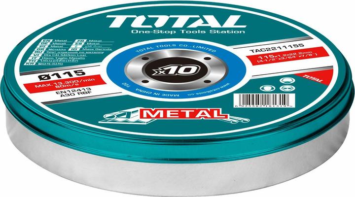 Total Disques à tronçonner le métal, 10 pièces, 115mm - Galaxus
