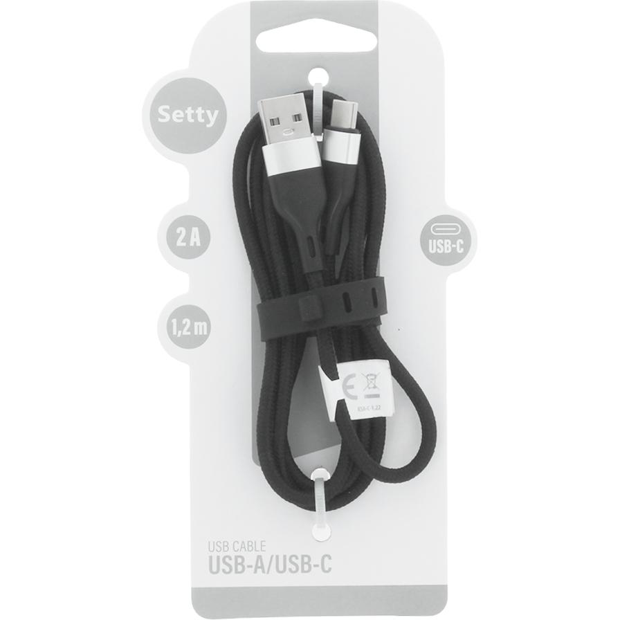 Setty USB - USB-C Kabel 1,2 m 2A KNA-C-1.221 schwarz - Galaxus