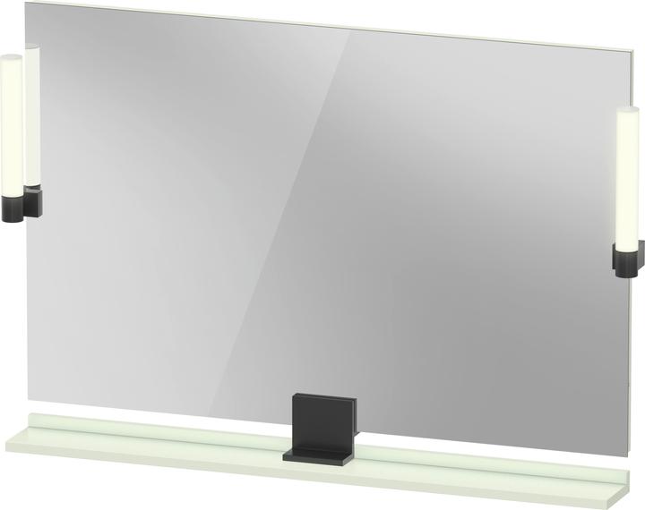 Duravit Sivida mirror, diamond black matt, 1050x36x650mm, top light ...