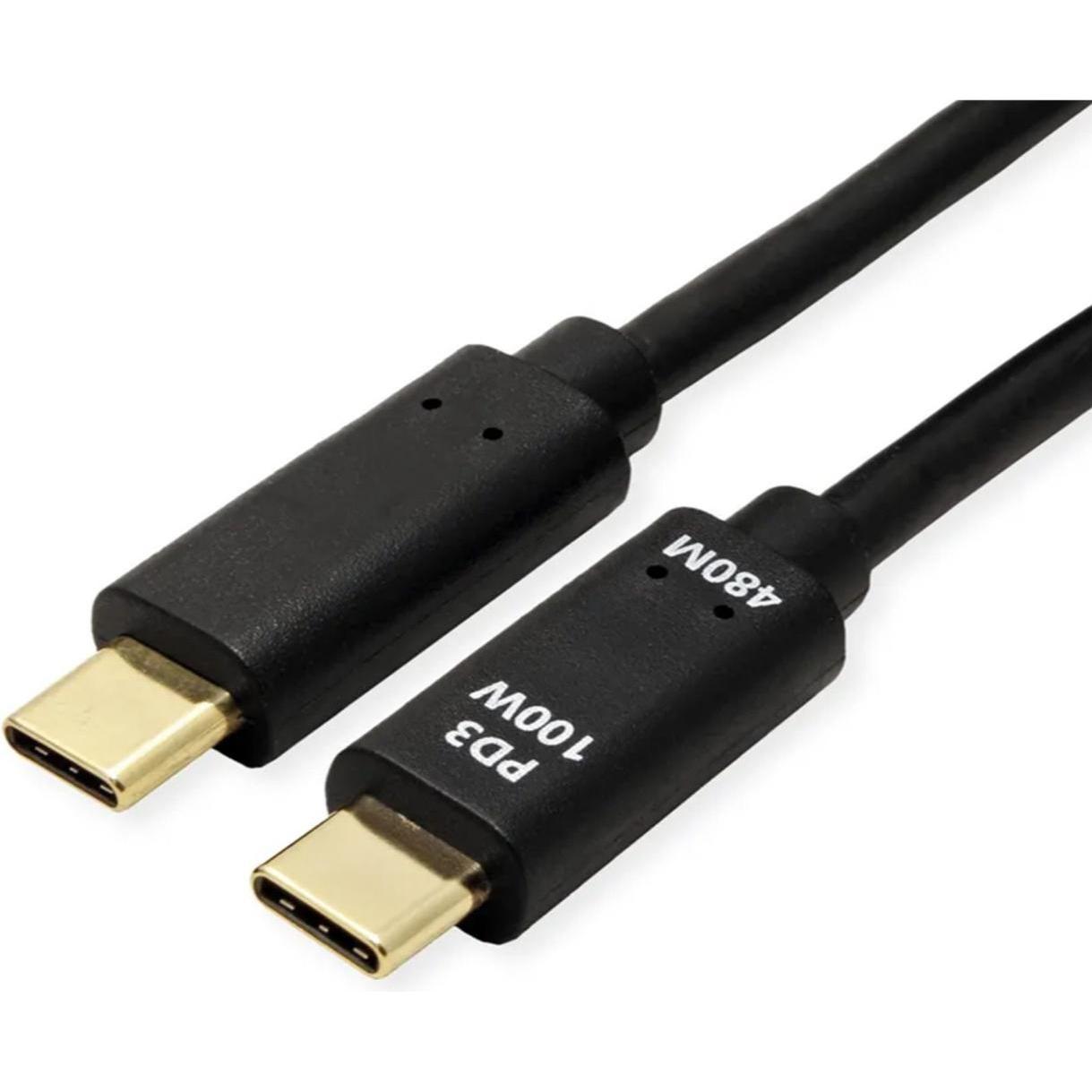 Value USB 2.0 cable, C-C, ST/ST, 100W (3 m, USB 2.0, 100 W) - Galaxus