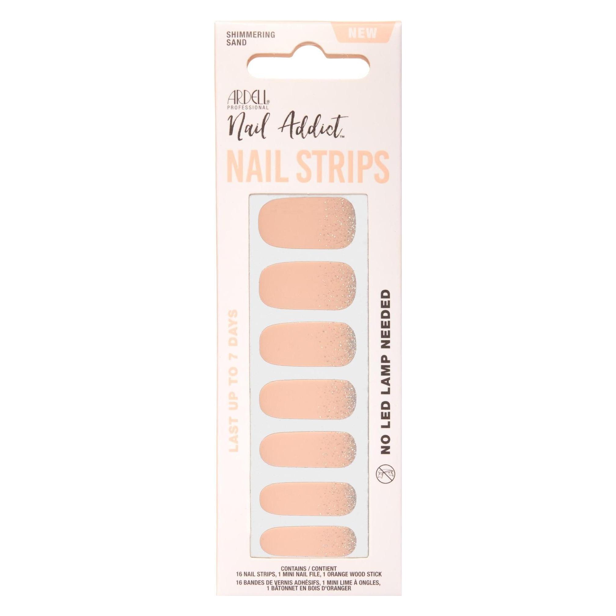 Ardell Nail Addict Nail Strips Shimmering Sand 16 Stk (Kunstnägel, Lila ...