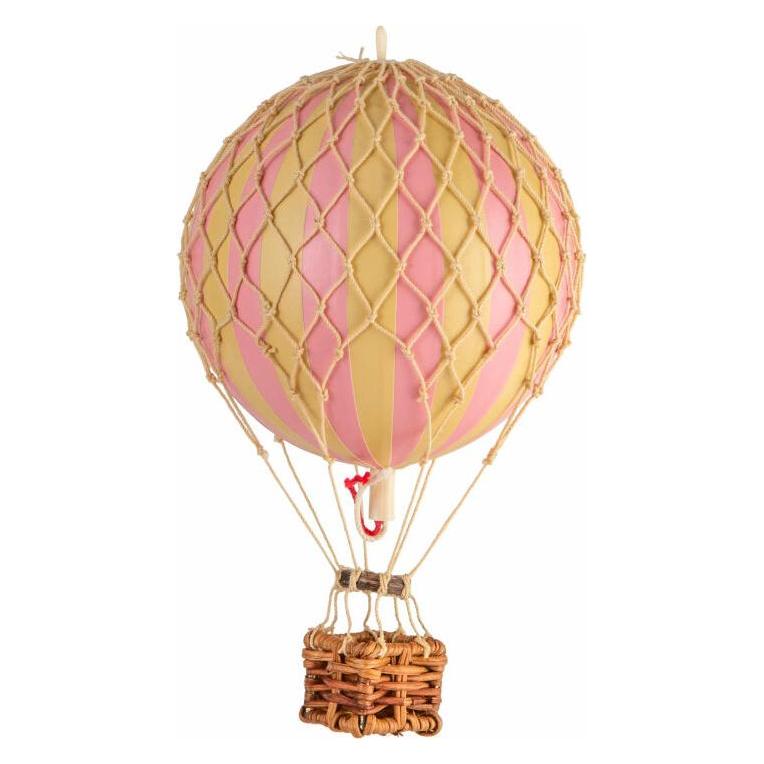 Authentic Models Montgolfiere 13cm - Lignes Larges Ivoire Et Rose