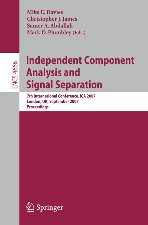 Springer Independent Component Analysis and Signal Separation - Galaxus