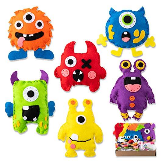 Activity Board Monster Sewing Kit Sewing Kits for Kids Jungle Animal ...
