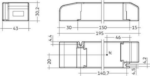 Tridonic Alimentation d'installation gradable 24V 35W avec entrée DALI ...