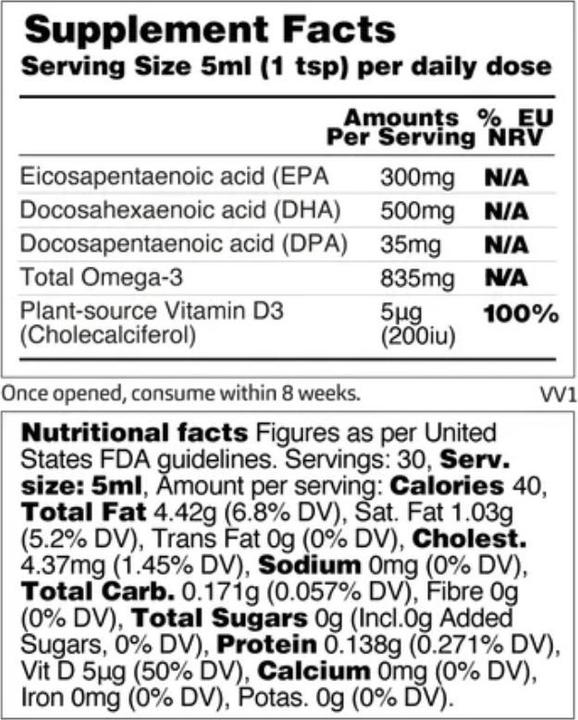 Vegetology Opti3 Omega-3 EPA & DHA Liquid Mild Orange Flavour (1 Stk ...