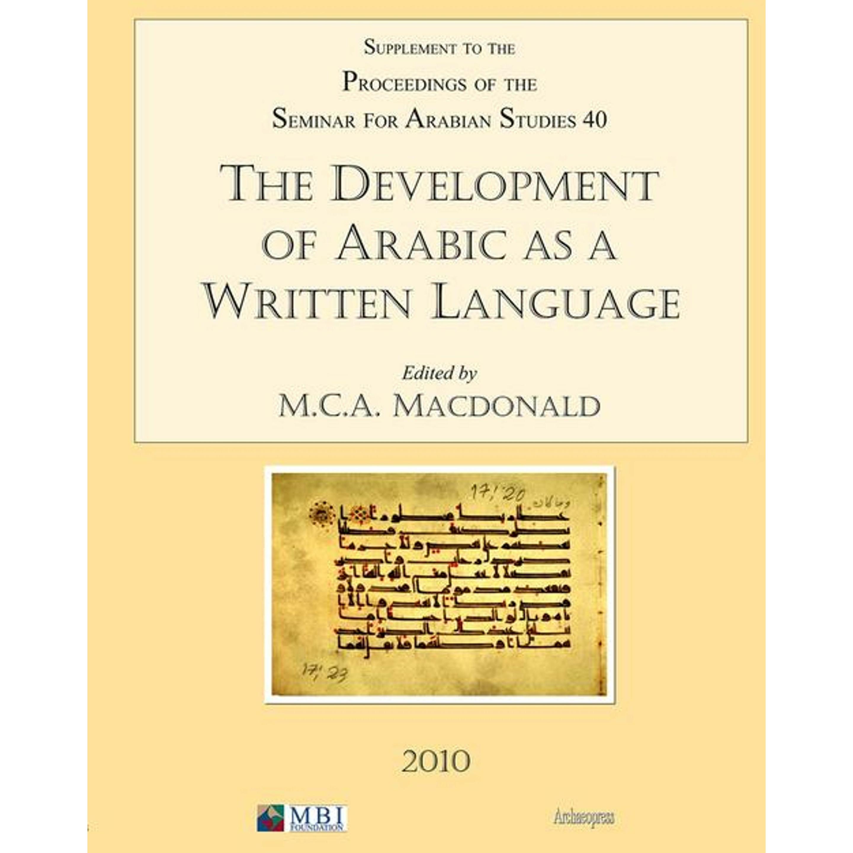 Archaeopress The Development of Arabic as a Written Language - Galaxus