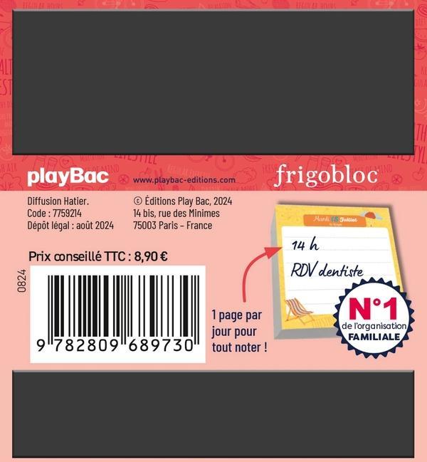 Play Bac Frigobloc : éphéméride 1 page par jour (de janvier à décembre ...
