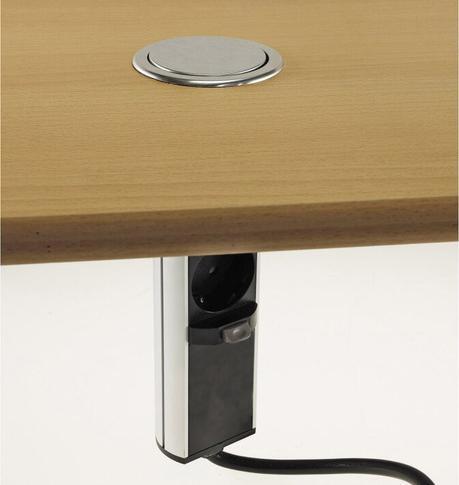 Chilitec Built-in desk socket outlet, 3-gang, UBS-A+C - buy at Galaxus