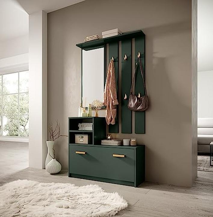 Selsey Yesfir - Hal set met spiegel - Flessengroen - Galaxus