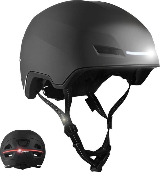 Crazy Safety E-Bike Helmet for Adults - Black - M/L (55-61cm) - Galaxus