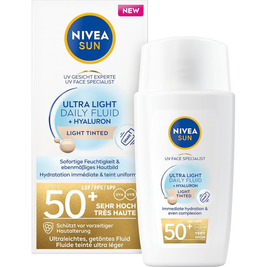 NIVEA UV Face Experte Ultra Light Daily Fluid Heller Hauttyp LSF 50 ...