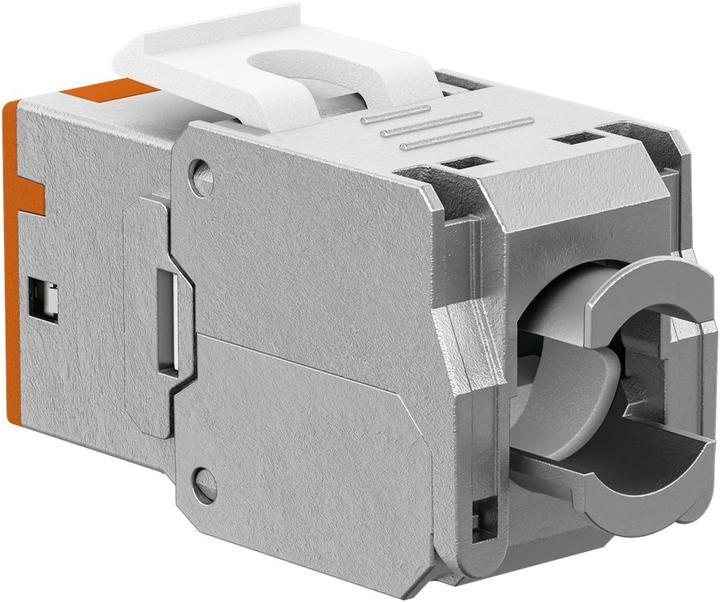 Goobay Keystone-Modul RJ45 CAT 6A, STP, Slim, orange