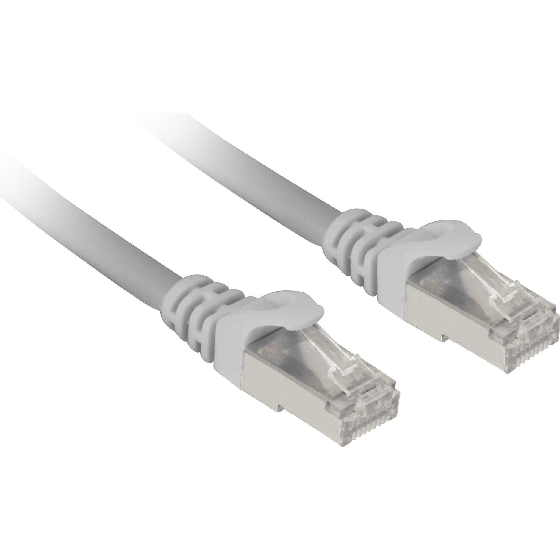 Sharkoon Patchkabel SFTP, RJ-45, mit Cat.7a Rohkabel Kabel, grau, 3 ...