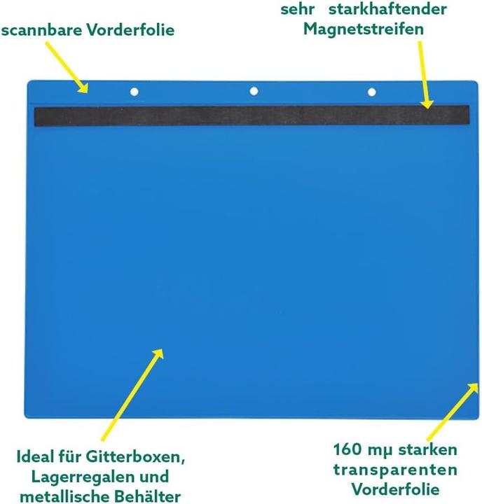 Valdemar Krog Magneettas met 2 magneetstrips A5, 25 stuks groen - Galaxus