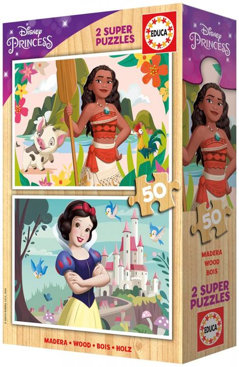 Educa Παζλ 2×50Τεμ. Disney Princess (Vaiana + Snow White) 19961 - Galaxus